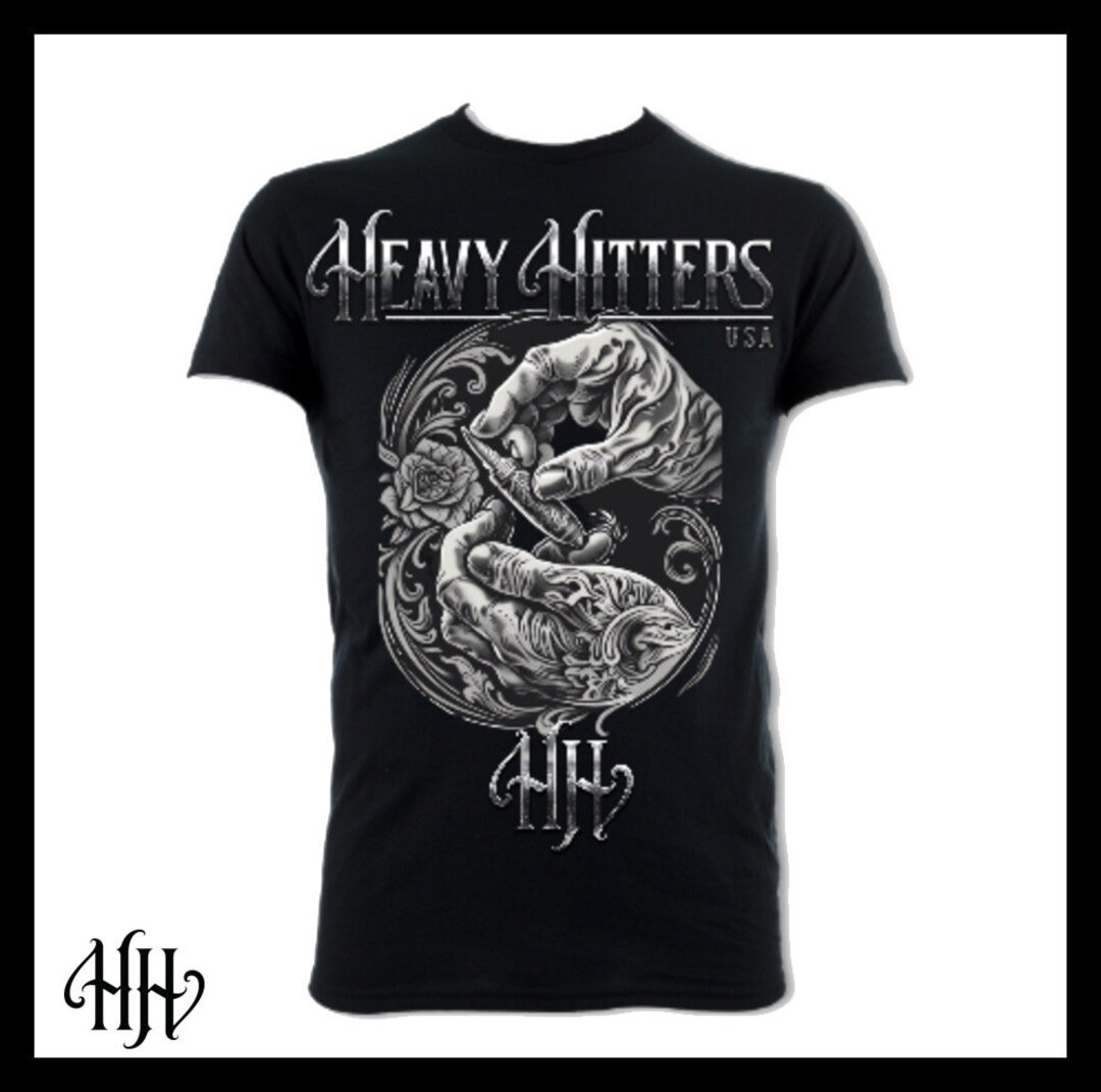 Heavy Hitter Hand Engraving 1 Logo Tee - Etsy