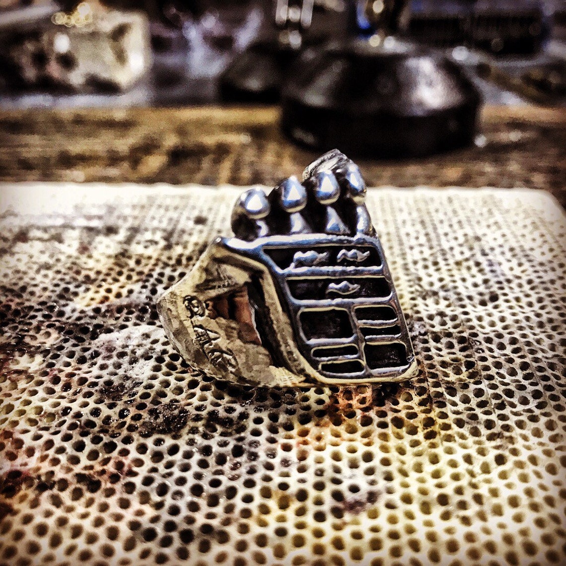 Cadillac Ring in .925 Sterling Silver - Etsy