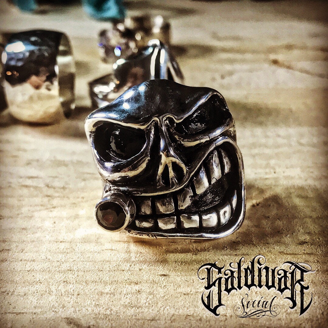 Mister .45 Mafioso Sterling Silver Ring Skull Ring Biker | Etsy