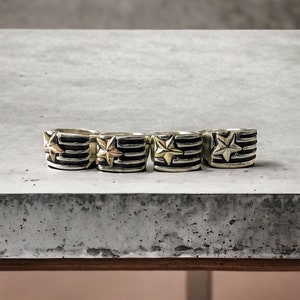 American Bad Ass Ring Sterling Silver Skull Ring - Skull Ring - Biker ...