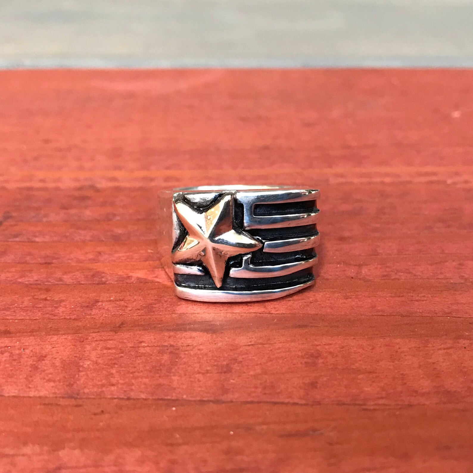 American Bad Ass Ring Sterling Silver Skull Ring Skull Ring - Etsy