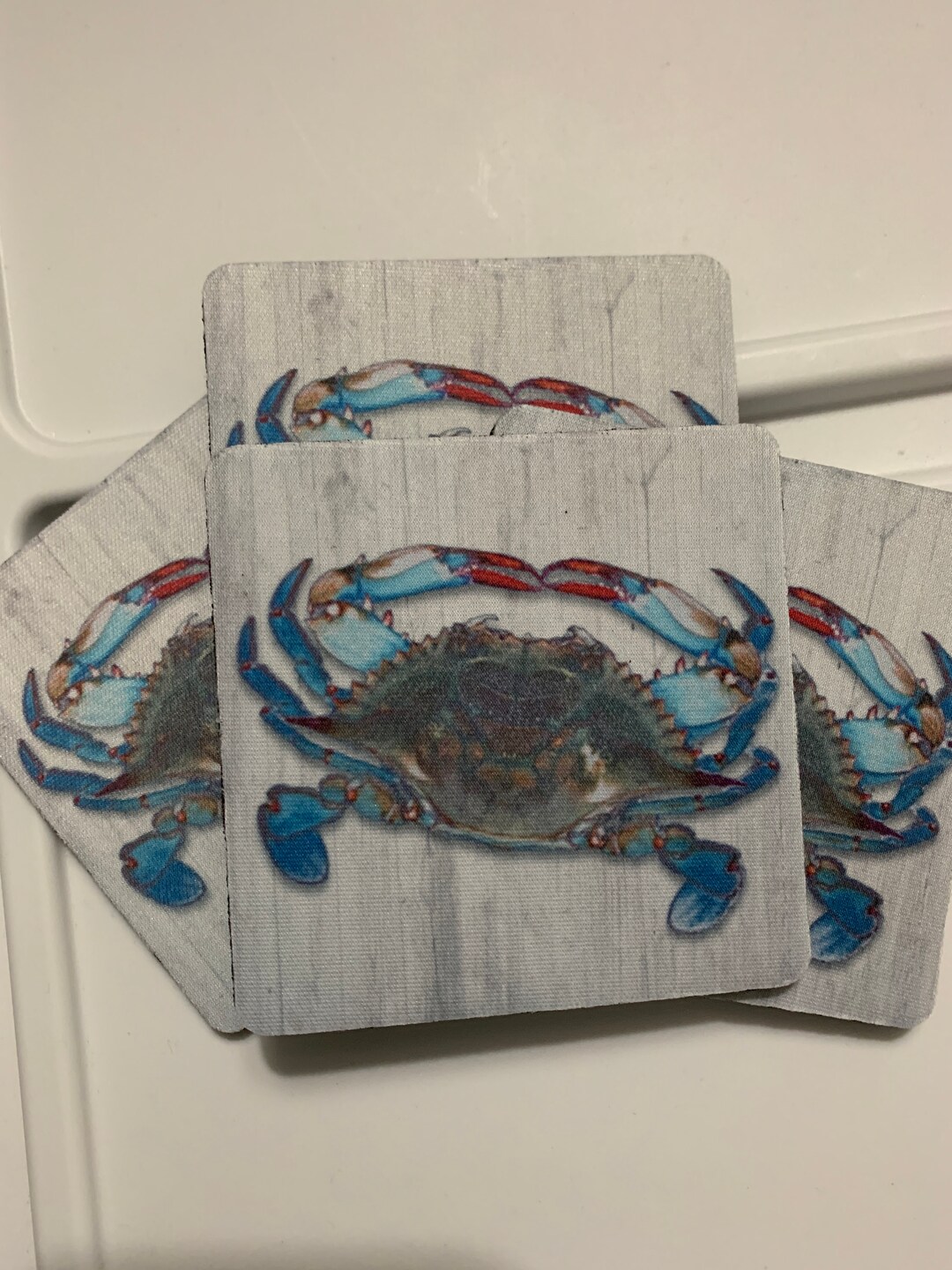Blue Crab Coaster Set - Etsy
