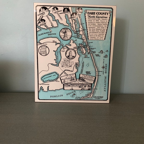 Outer Banks Vintage Maps - Etsy