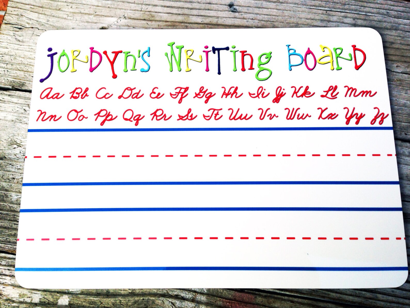 Personalized Cursive Writing Board, Dry Erase, FREE Shipping - Etsy