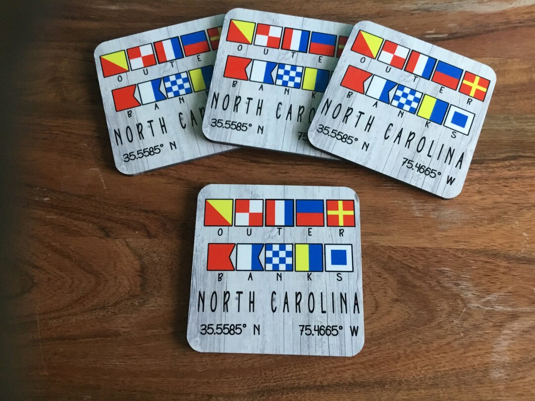 Outer Banks Coasters, Set of 4 FREE SHIPPING - Etsy