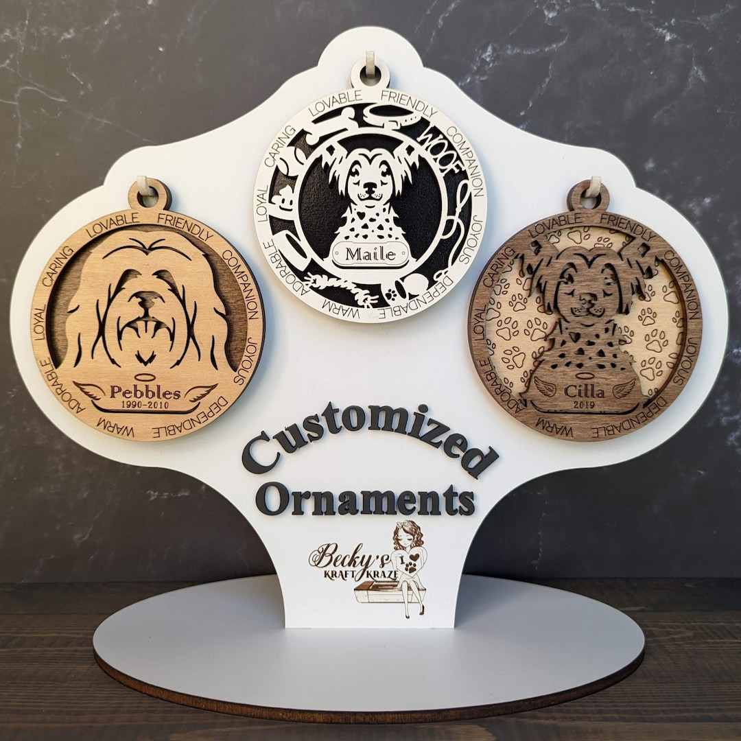 Group 1-personalized Dog Breed Ornaments, Dog Memorial Gift, Canine ...