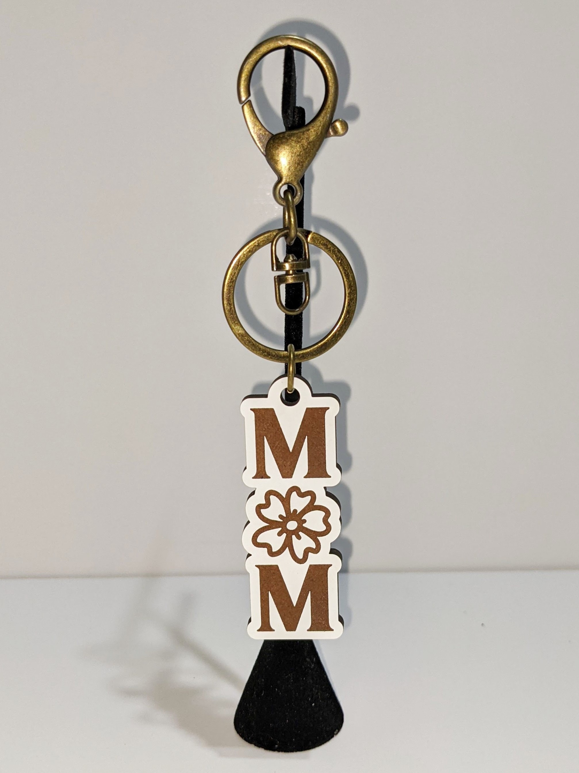 MOM Wood Keychain Laser Cut and Engraved A Perfect | Etsy