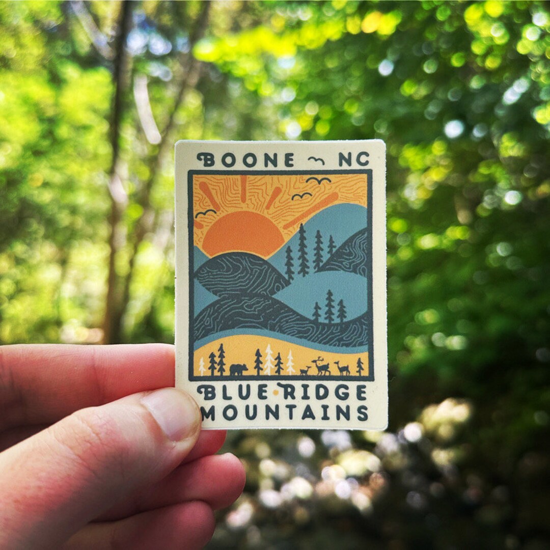 DAY RIDGE (boone) // Waterproof Vinyl Sticker // Blue Ridge Mountains ...