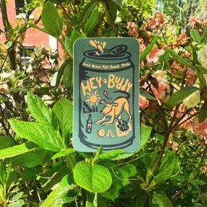 HEY BUDDY Beer // Weatherproof Vinyl DOG Sticker // Water Bottle ...