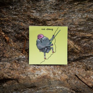Rock Climbing // Waterproof Vinyl Sticker // Water Bottle, Laptop ...
