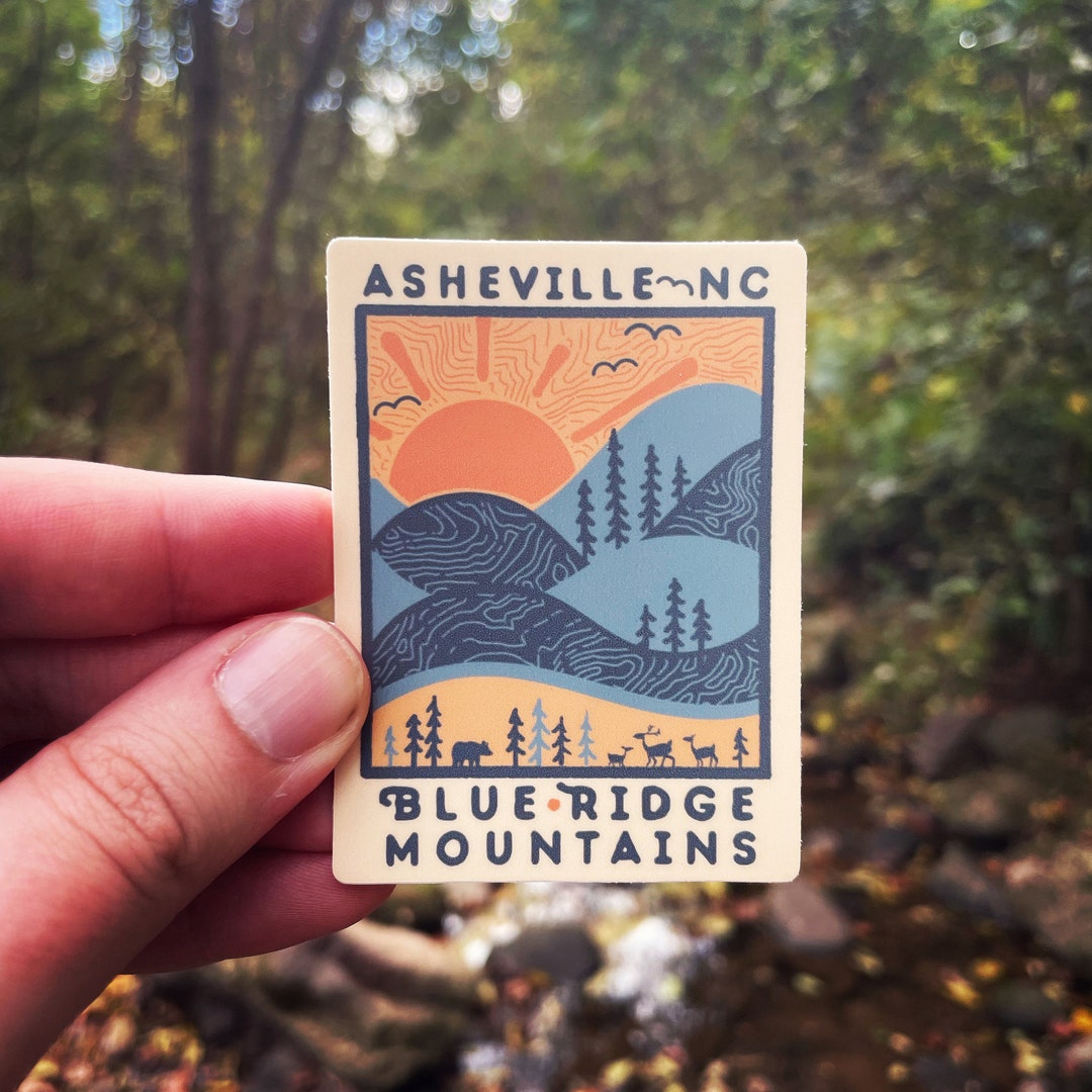 DAY RIDGE (asheville) // A Blue Ridge Mountains Sticker // Weatherproof ...