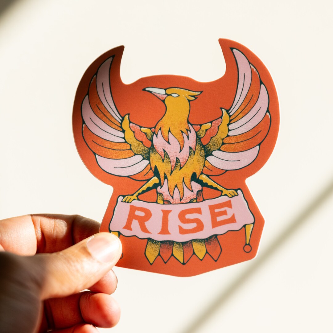 RISE PHOENIX (the Sign) // Waterproof Vinyl PHOENIX Sticker // Water ...