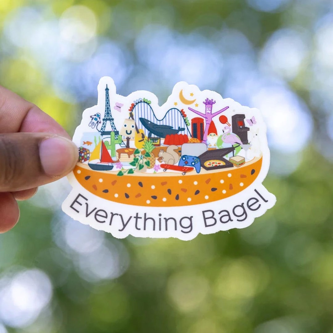 EVERYTHING BAGEL // Weatherproof Vinyl Sticker // Cute Gift, Funny ...