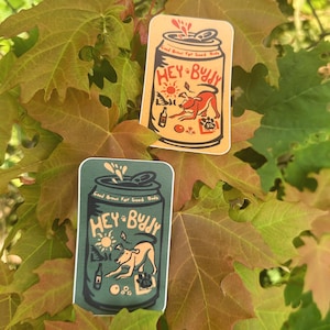 HEY BUDDY Beer // Weatherproof Vinyl DOG Sticker // Water Bottle ...