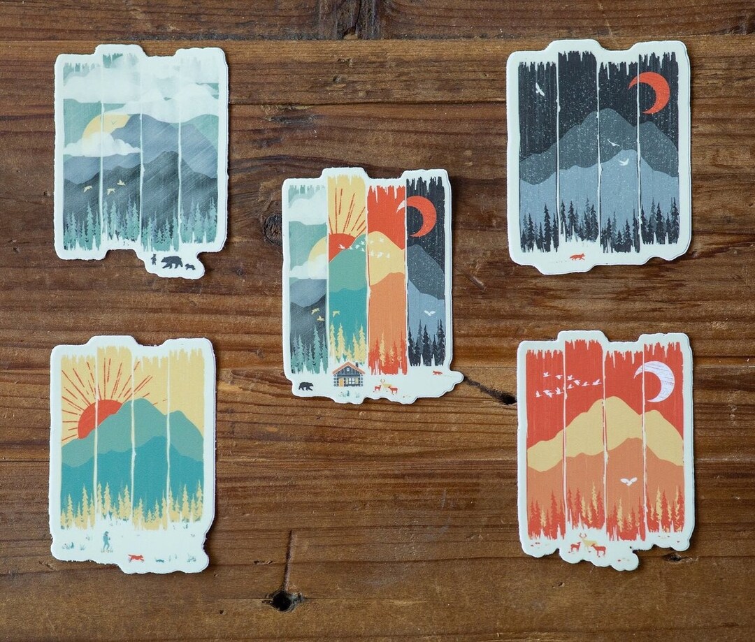 Mountain Weather Sticker Collection - Etsy