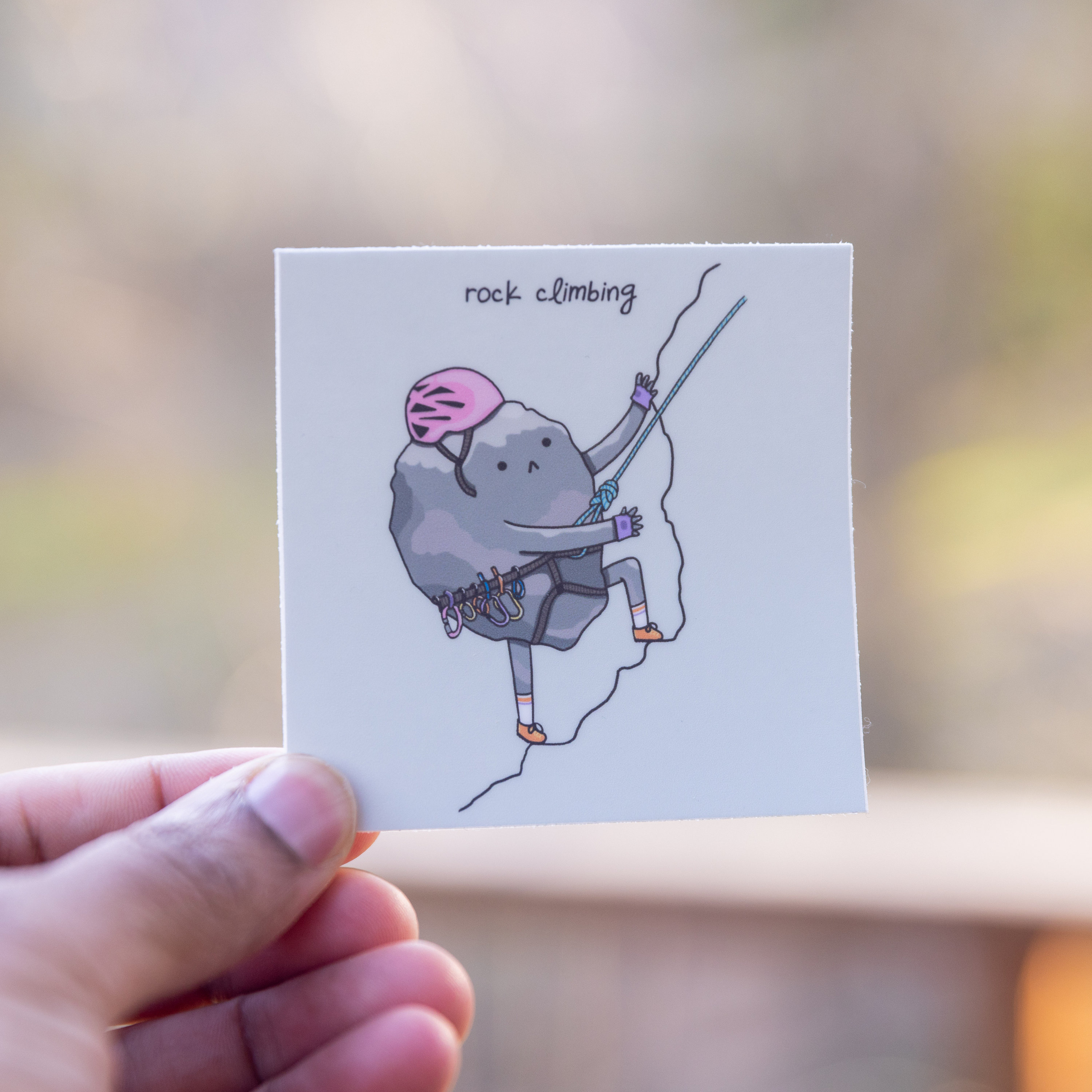 Rock Climbing // Waterproof Vinyl Sticker // Water Bottle, Laptop ...