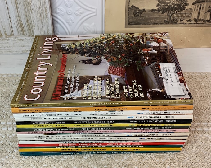 COUNTRY LIVING Magazine Lot, 15 Back Issues (1991-1997), Vintage Home ...