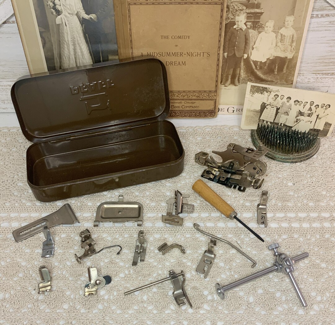 Sewing Machine Attachments Vintage Pfaff Metal Case With 15 Pfaff ...