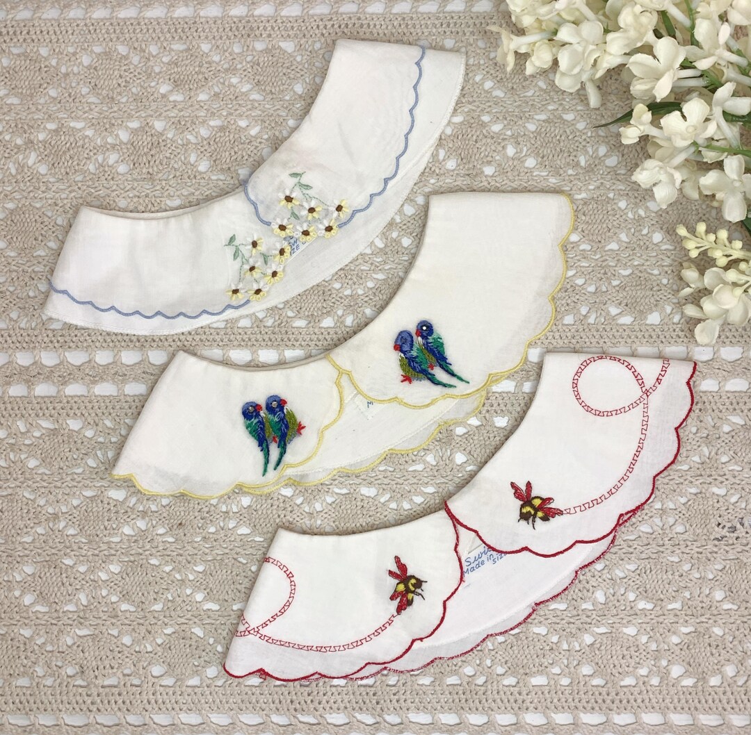 Detachable Collars, 3 Vintage Swisscraft Switzerland Size C White ...