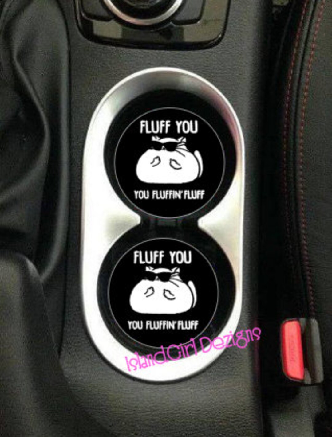 Fluff You You Fluffin Fluff Cat Lover Ceramic Car Coasters - Etsy