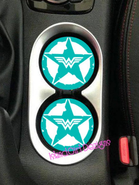 Personalized Wonder Woman Star Ceramic Car Coasters | Etsy