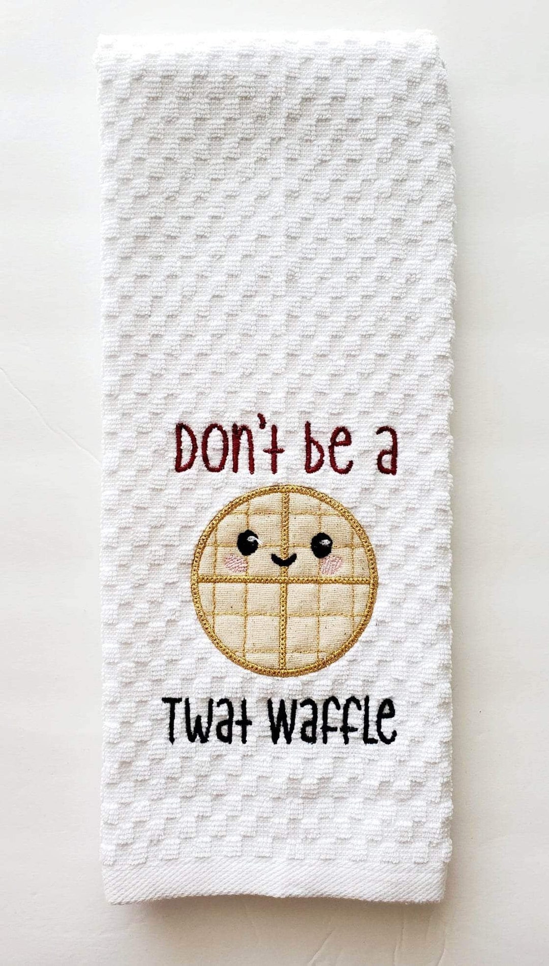 Don't Be a Twat Waffle Kitchen Towel - Etsy