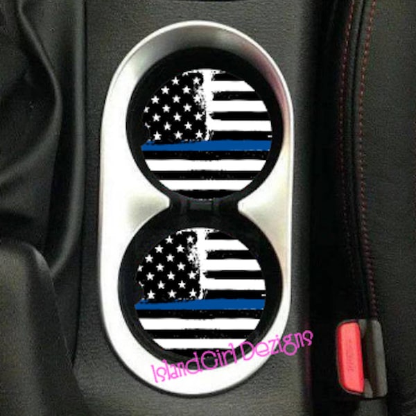 Back the Blue Flag Car Coasters - Etsy