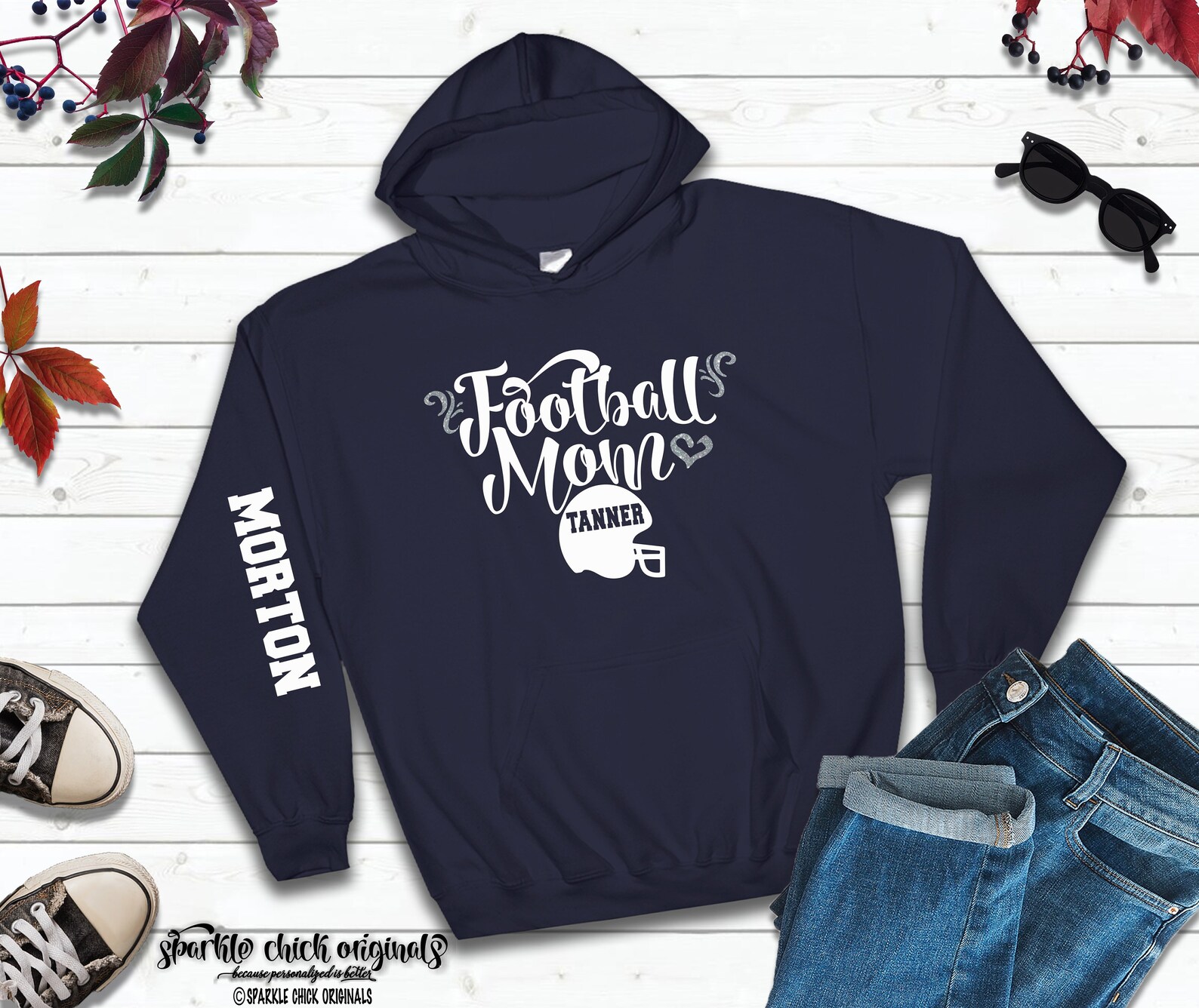 Football Mom Hoodie Custom Football Mom Hooded Sweatshirt - Etsy