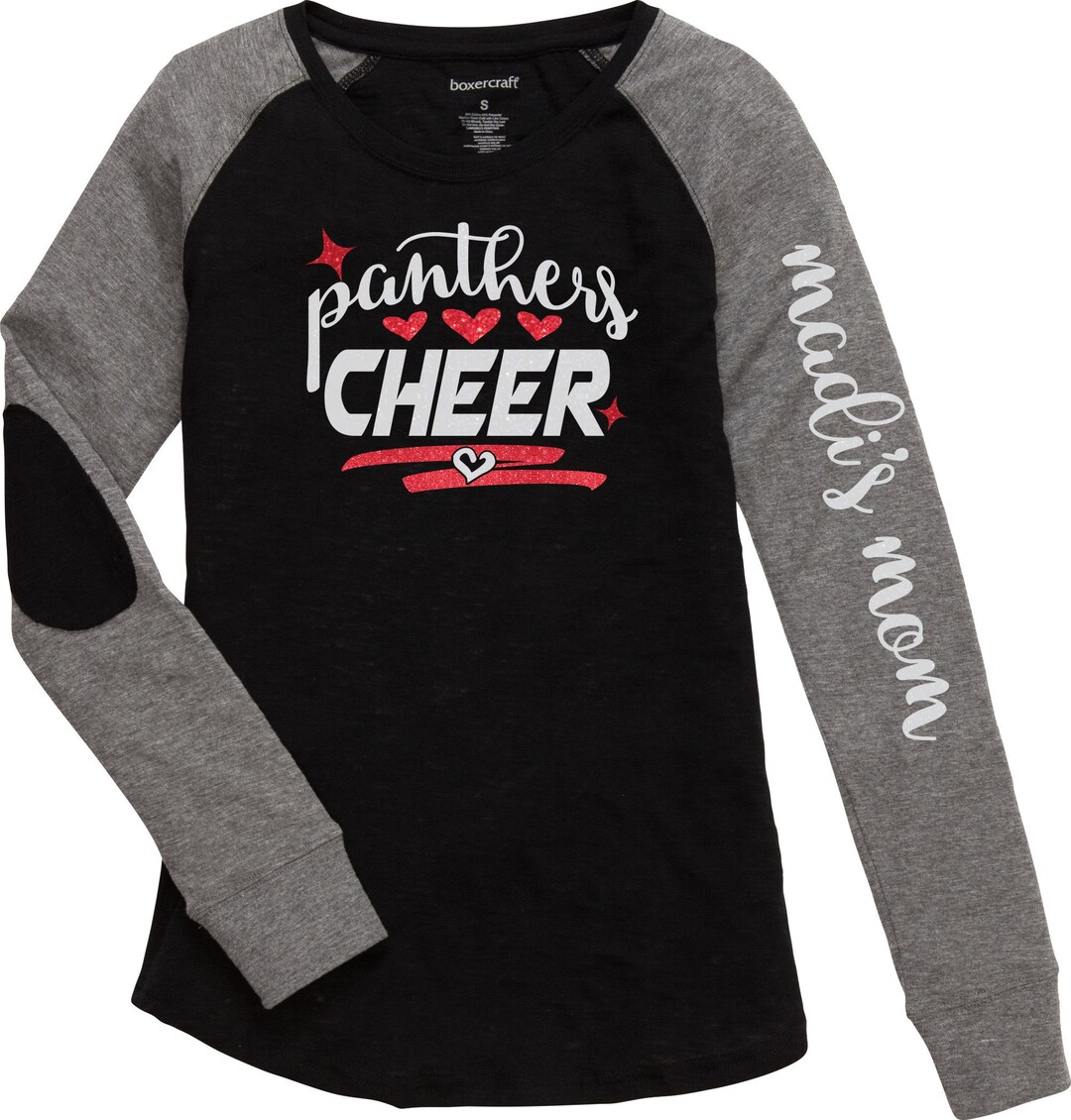 Personalized Cheer Mom LIGHTWEIGHT Long Sleeve Shirt With Elbow Patch ...