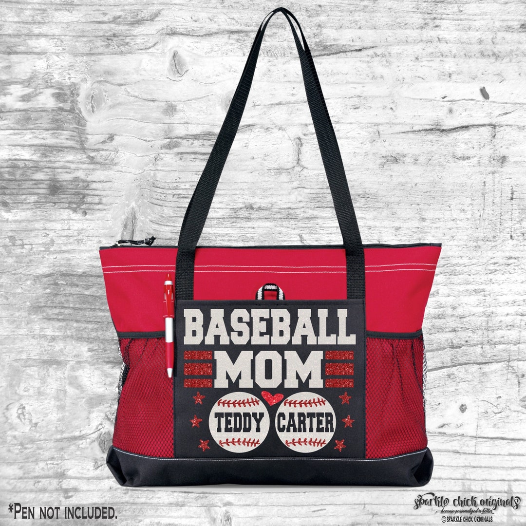 Personalized Baseball Mom 2, 3 or 4 Player Lightweight Zippered Tote ...