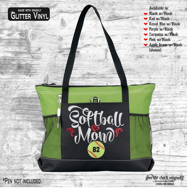 Softball Mom Lightweight Tote Bag Custom Softball Mom Tote - Etsy