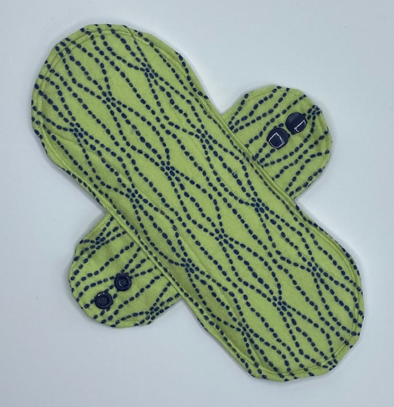 9 Double Layer Incontinence Pad Blue Pebbles on Green - Etsy