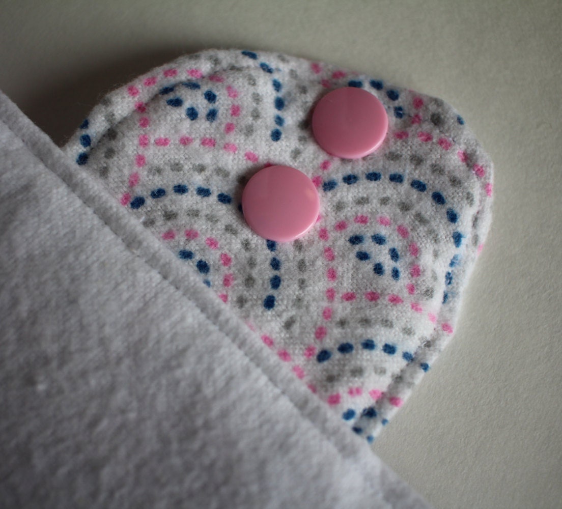 12 Double Layer Incontinence Pad Running Stitch Motif in Pink, Gray and ...