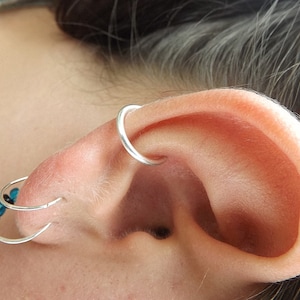 Fake Conch Ring/hoop, Clip On/ Sterling Silver Thick 14G - Etsy Sweden