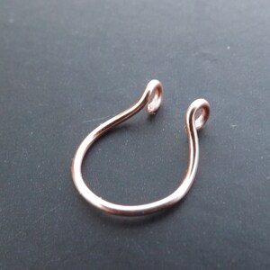 Clip on Nose Ring/ Tarnish Resistance Rose Gold - Etsy