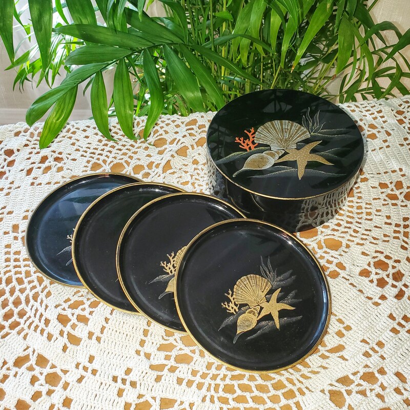 Seashell Coasters - Etsy