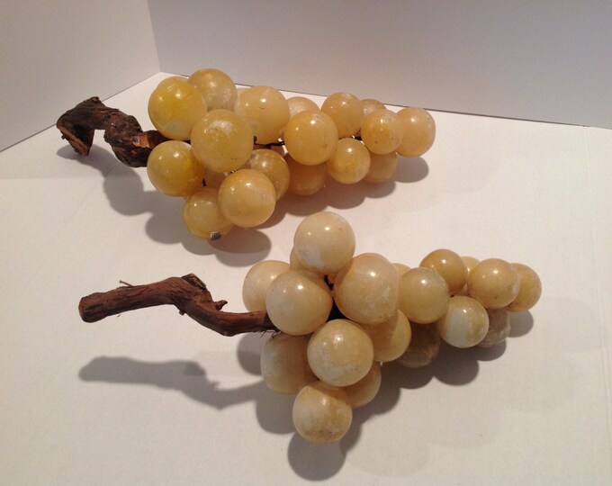 Set of 2 Large Vintage Italian Alabaster Mid Century Modern Grapes - Etsy