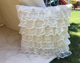 Lace pillow cover | Etsy