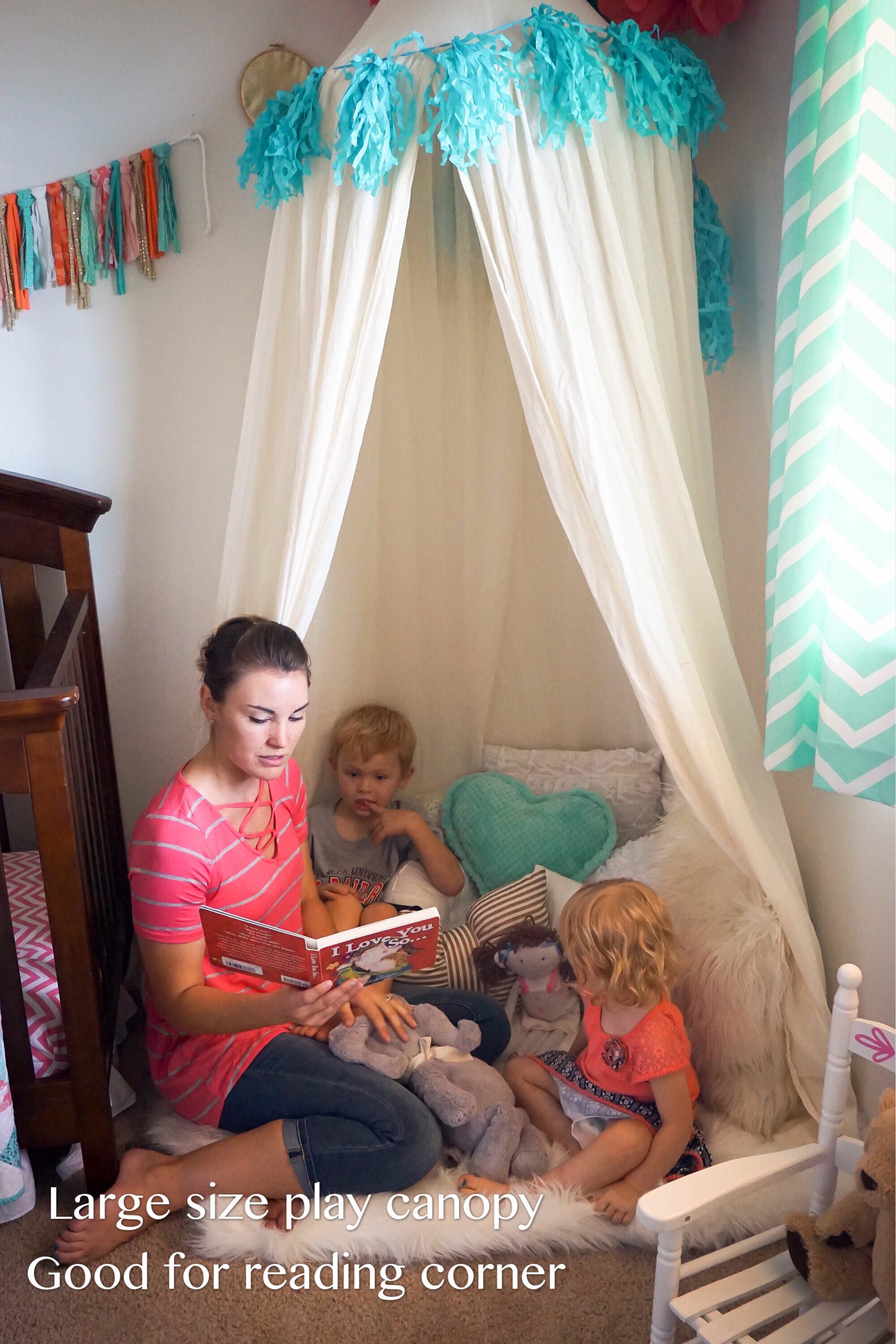 Pompom Play canopy in grey / hanging tent/ hanging canopy | Etsy
