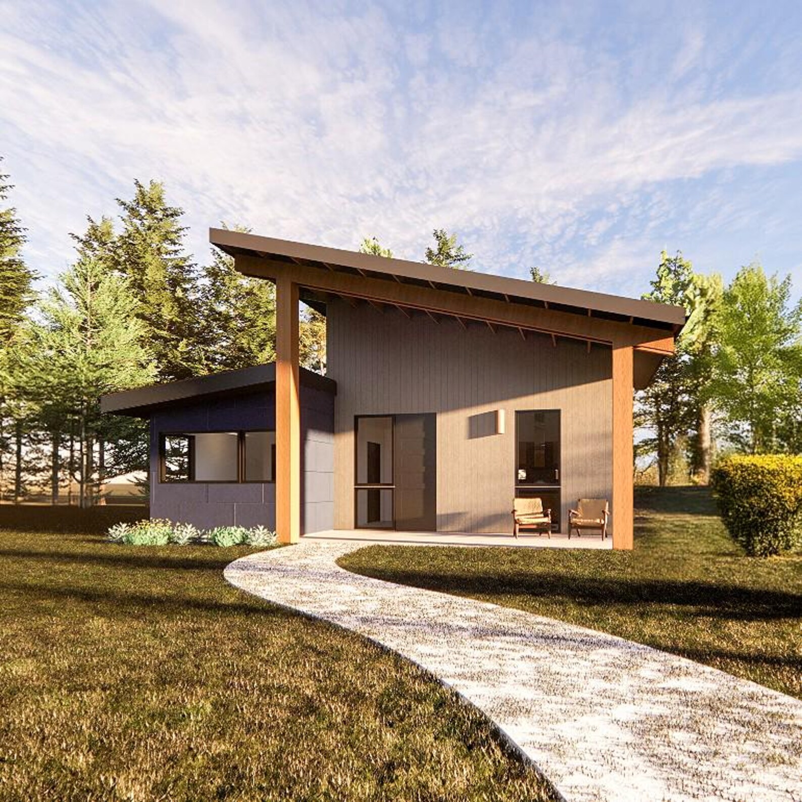 750 SF 1-bed ADU Plans: Backyard Studio (PDF Download) - Etsy