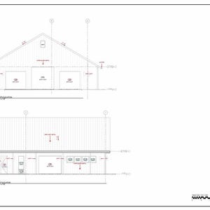 4-car Garage Plan With Loft: 40x52 Shop (PDF Download) - Etsy