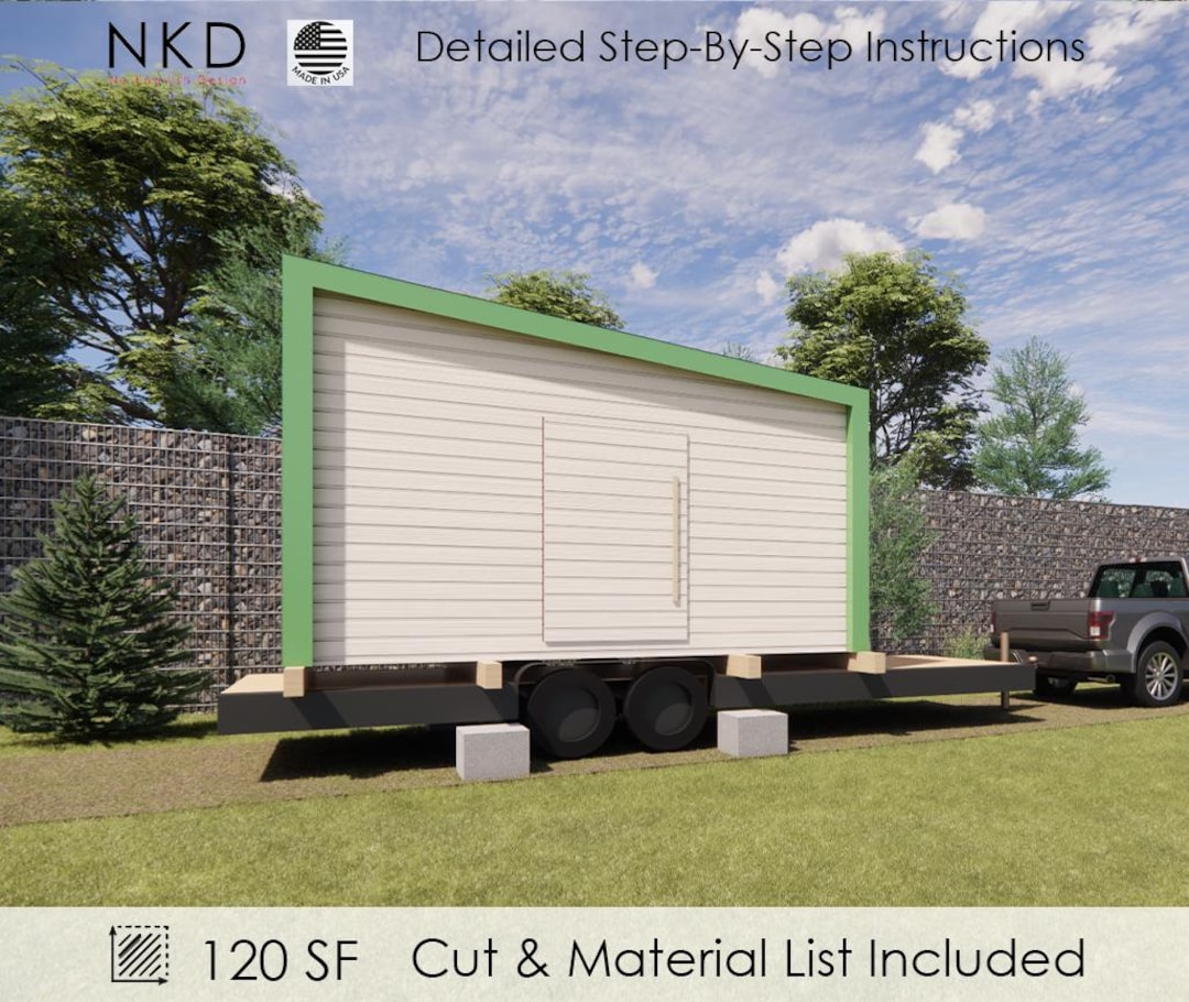 Modern Movable Shed DIY Plans: 8x16 Transportable Design - Step-by-step ...