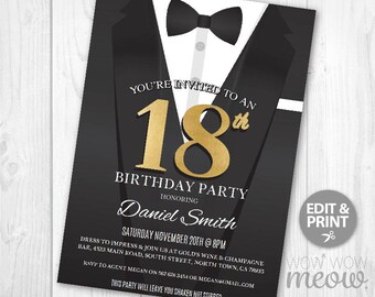 Tuxedo invitation | Etsy