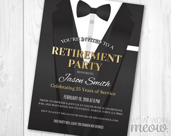 Tuxedo invitation | Etsy