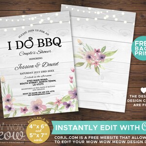 I Do BBQ Invitations Engagement Party Couple's Shower - Etsy UK