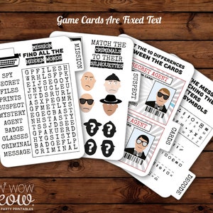 Secret Agent Spy Activity Games File Booklet Editable INSTANT DOWNLOAD ...