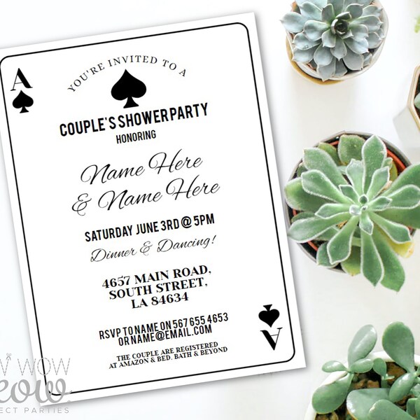 Playing Card Invite - Etsy