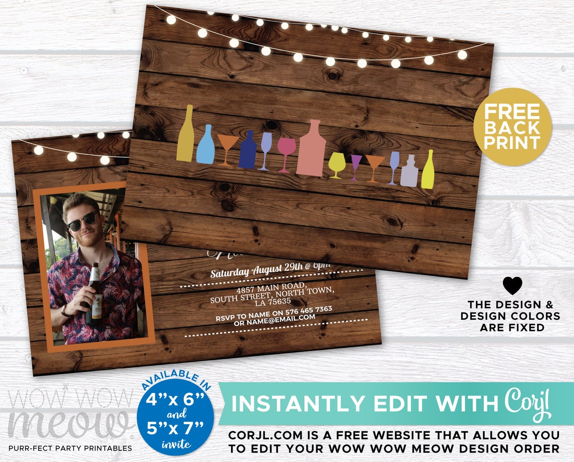 Surprise Party Invitation Birthday Photo Invite DOWNLOAD - Etsy UK