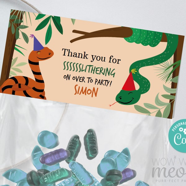 Snake Birthday Party Bags - Etsy