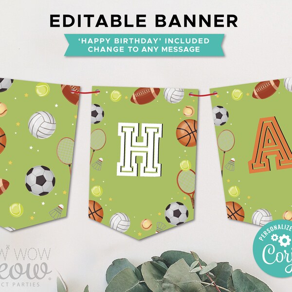 Sports Bunting - Etsy